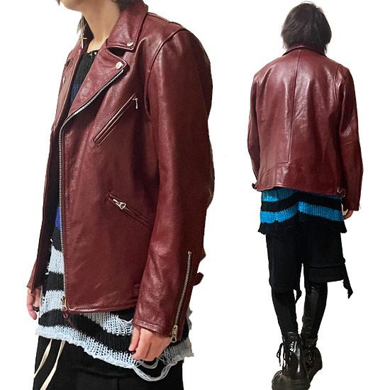ライダースジャケット メンズ 本革 レザー レッド 赤 モード系 ライダースジャケット メンズ 本革 レザー レッド 赤 モード系