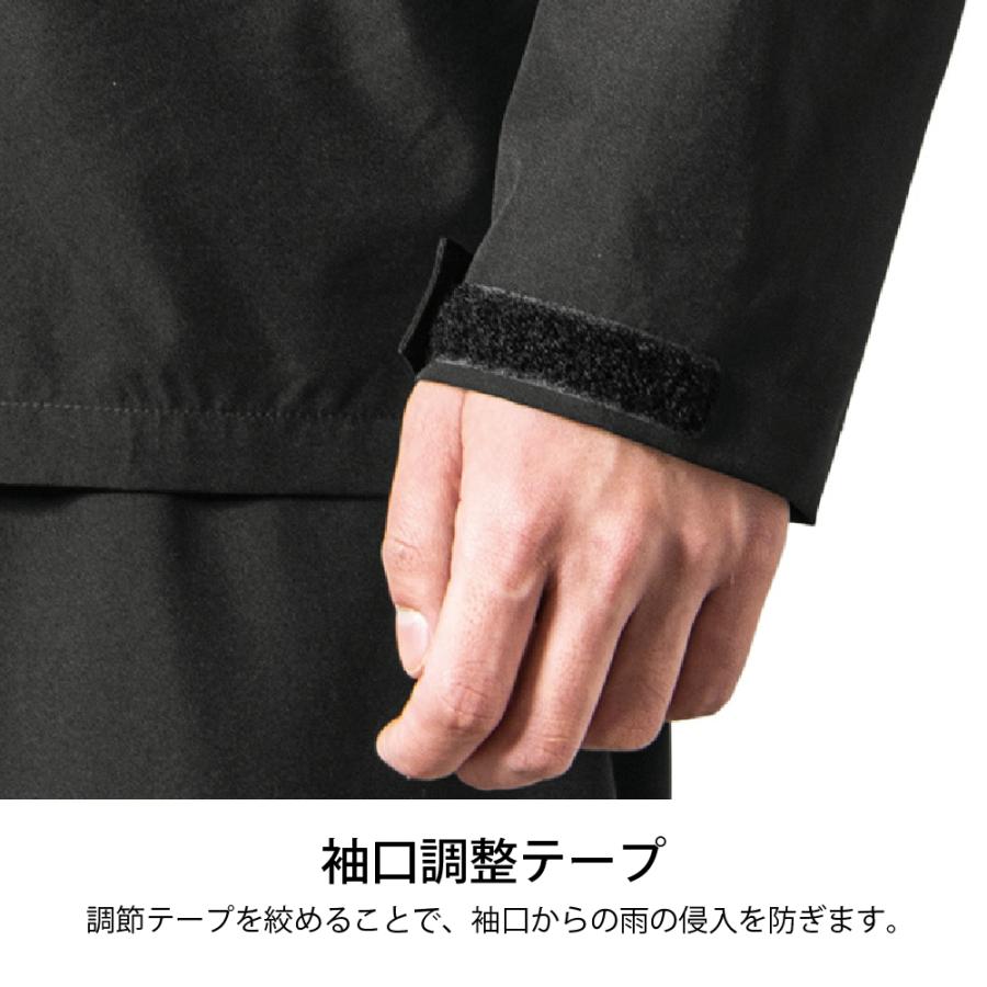 レインコート 自転車 防水 レインスーツ 上下セット ファンユニット付き ストレッチ メンズ レディース 男女兼用 Makku マック 2 ...