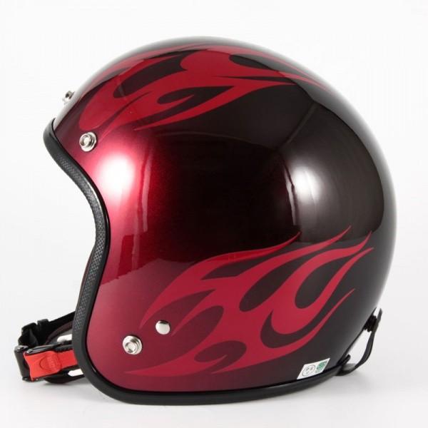 72JAM ジェットヘルメット&シールドセット BURNS - レッド フリーサイズ:57-60cm未満 +開閉式シールド APS-03 : ハンドルキング - 通販 - Yahoo!ショッピング