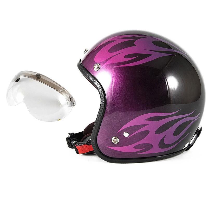 72JAM ジェットヘルメット&シールドセット BURNS - ピンク フリーサイズ:57-60cm未満 +開閉式シールド APS-03 : ハンドルキング - 通販 - Yahoo!ショッピング