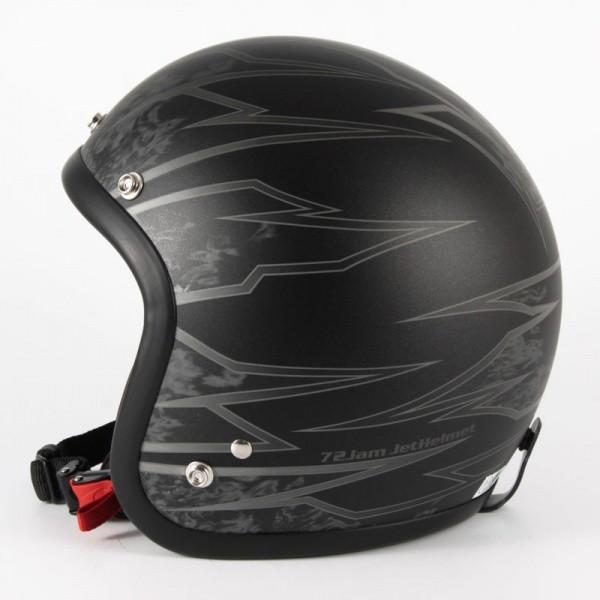 72JAM ジェットヘルメット&シールドセット STING - マットブラック フリーサイズ:57-60cm未満 +開閉式シールド JCBN-04 JJ-18M :jj18mjcbn04set ...