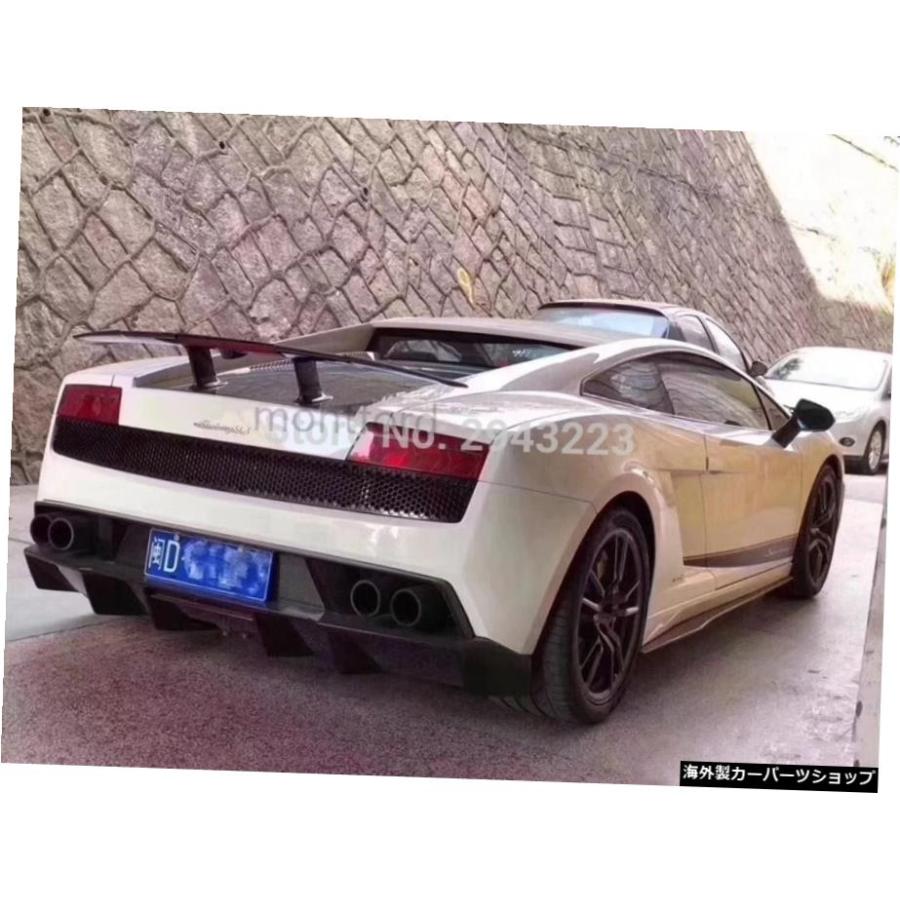 ランボルギーニガヤルドLP540/LP550 / LP560 2007-2014リアルカーボンファイバーリアトランクブーツリップスポイラー ...