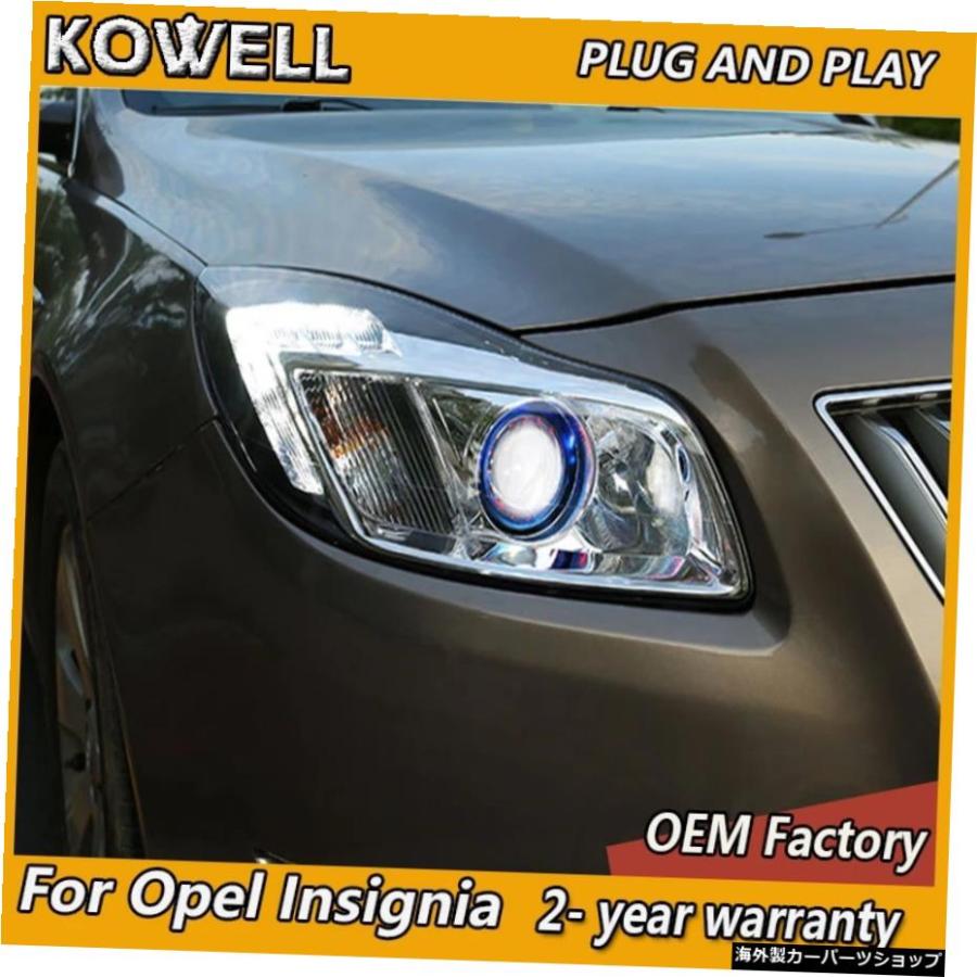 オペルインシグニアヘッドランプ用ビュイックリーガルヘッドライトのKOWELLカースタイリング2009-2013LEDDRLフロントライトバイ ...