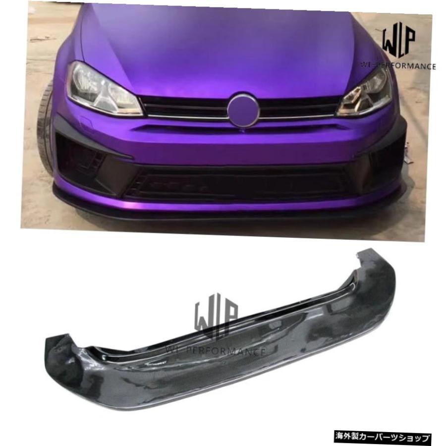 Golf 7 Mk7R400カーボンファイバーフロントバンパーリップスプリッターフォルクスワーゲンゴルフ7R400カーボディキット2014 ...
