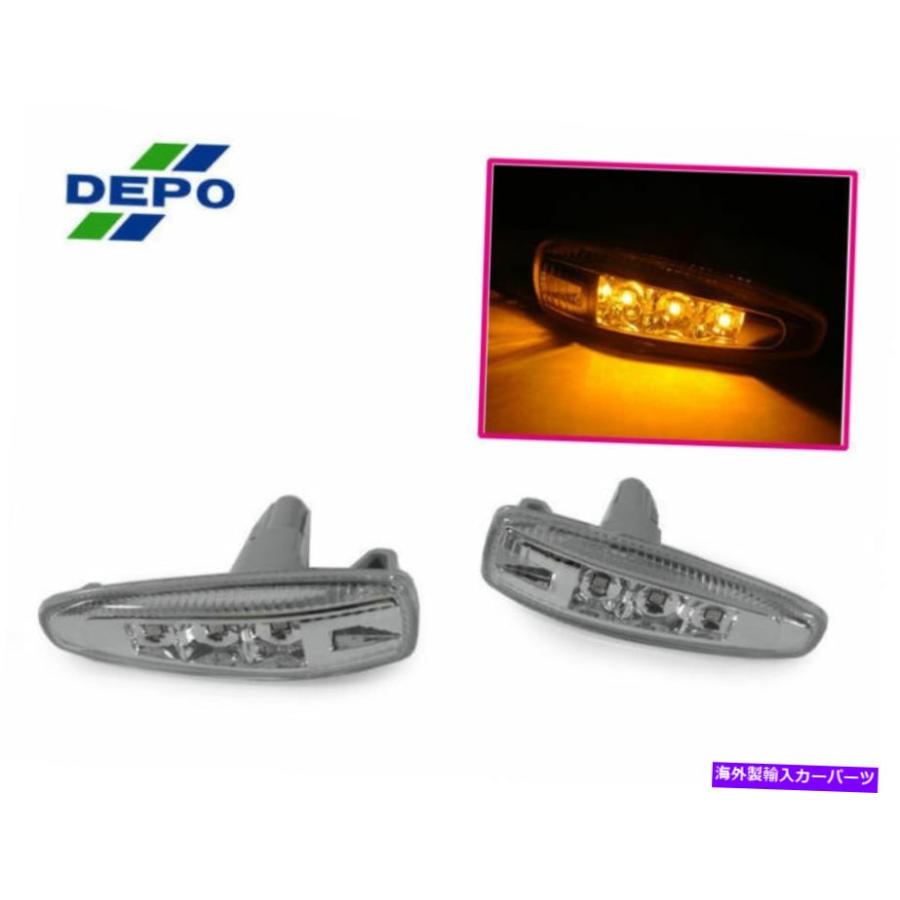 サイドマーカー Depo Amber LED 07 08-15 Mitsubishi Lancer Evo 10 Xのクリアフェンダーサイドマーカー DEPO AMBER LED Clear ...