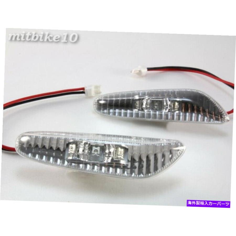 サイドマーカー BMW E81 E87 E82 E88 E90 E91 E91のクリアLEDサイドマーカーライト Clear LED Side Marker Lights for E ...