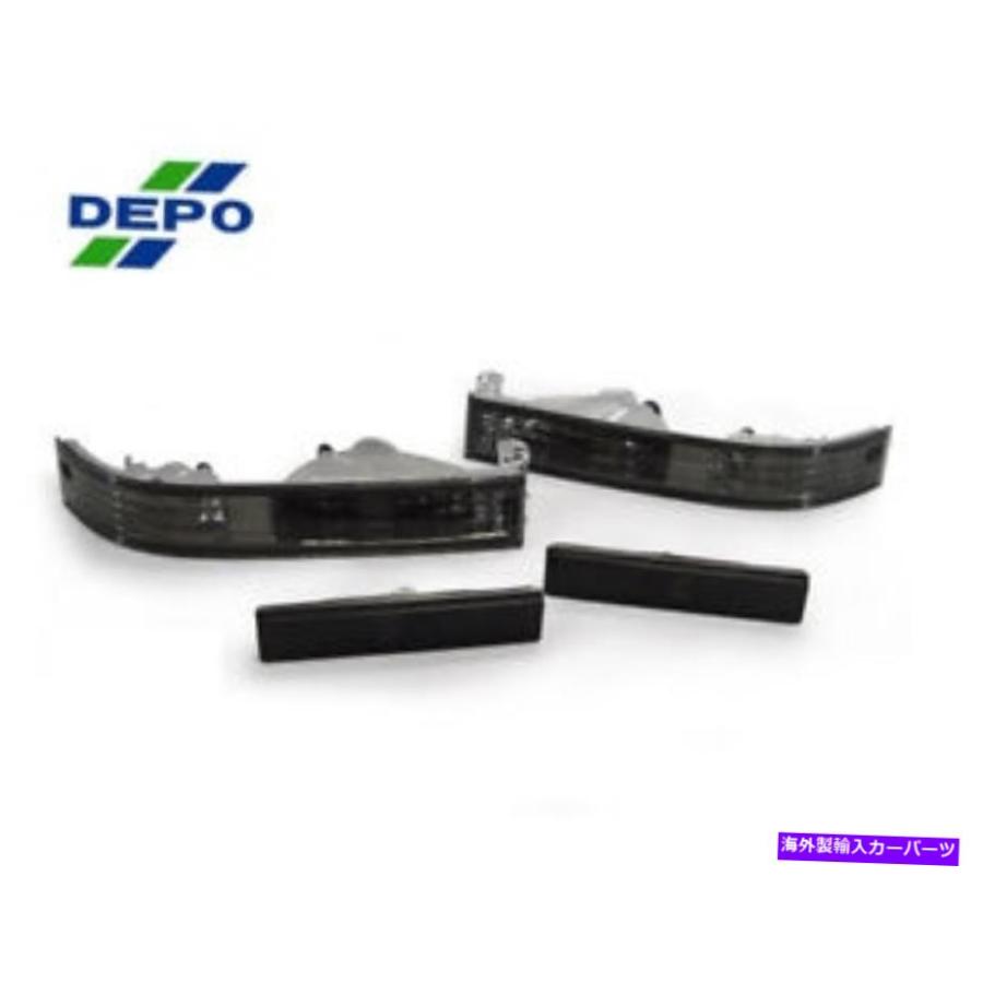 サイドマーカー デポスモークフロントバンパー信号+リアサイドマーカー89-92トヨタスープラMK3 DEPO Smoke Front ...