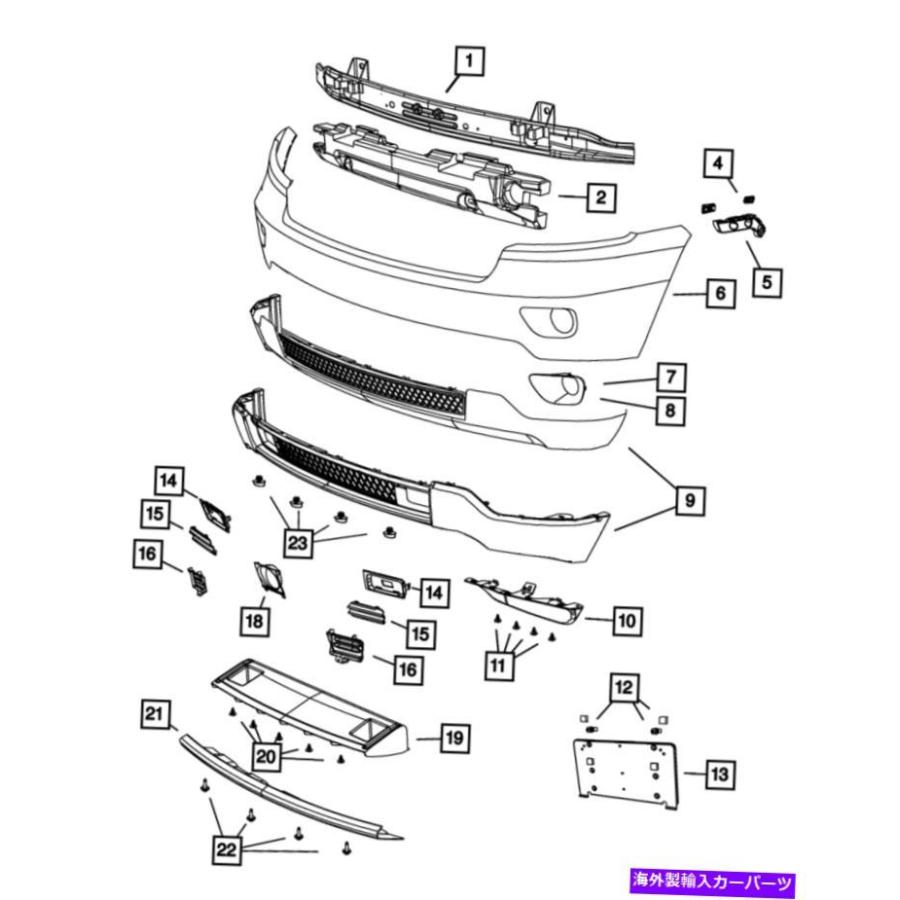 Bumper Bracket 本物のモパーバンパーブラケット右55079228AD Genuine Mopar Right ...