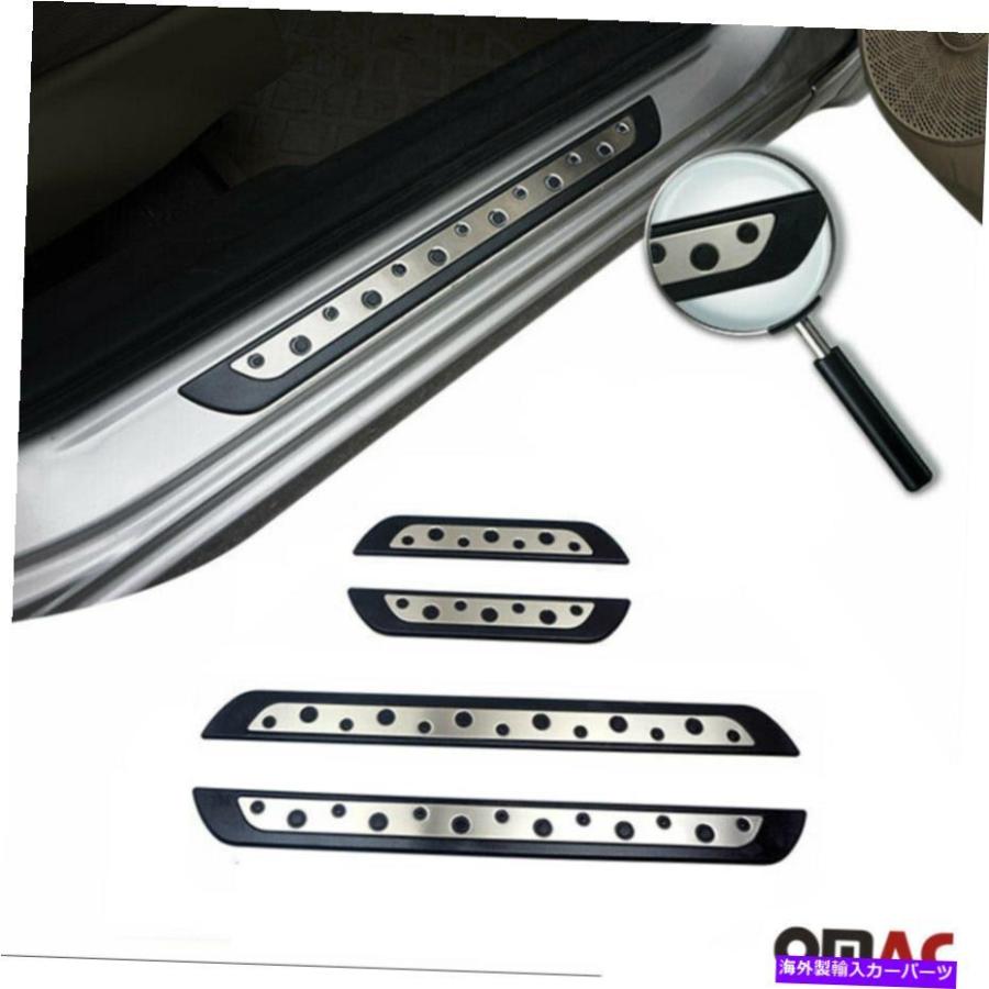 Door Scuff Sill Cover レクサスLX NX RX ESサイドシルカバースカッフプレートS.鉄鋼プラスチック4 PC用 ...