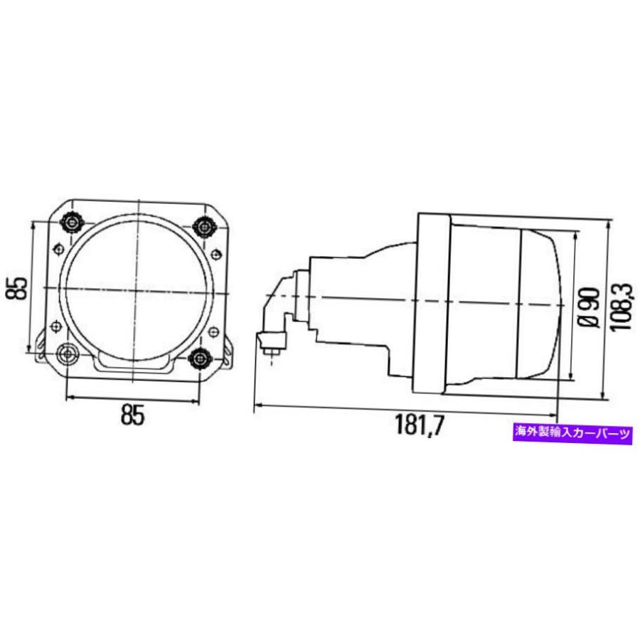 USヘッドライト Hella Halogenヘッドライト90 mm左=右1BL009999-001 HELLA Halogen ...