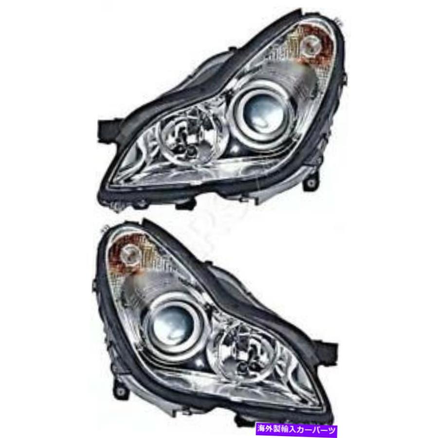 USヘッドライト Hella Headlight Mercedes C219 W219のための右+右12V HELLA Left+Right ...