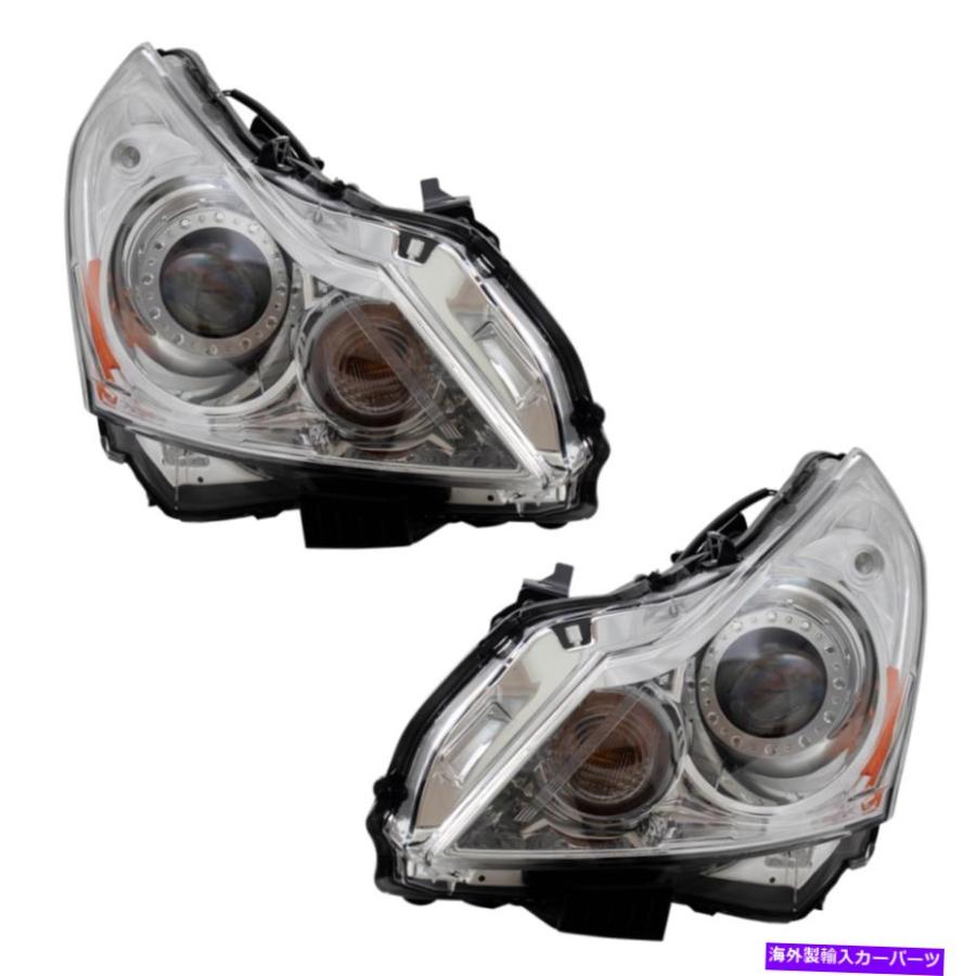 USヘッドライト Infiniti G37 Sedan G25 Q40クリアヘッドランプレンズセット用ペアHIDヘッドライト Pair HID ...