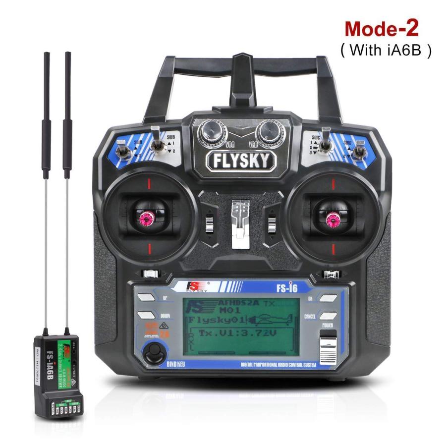 XTD Flysky FS i6 6CH 2.4GHz AFHDS RC Transmitter w/FS iA6B Recei 並行輸入品 ...