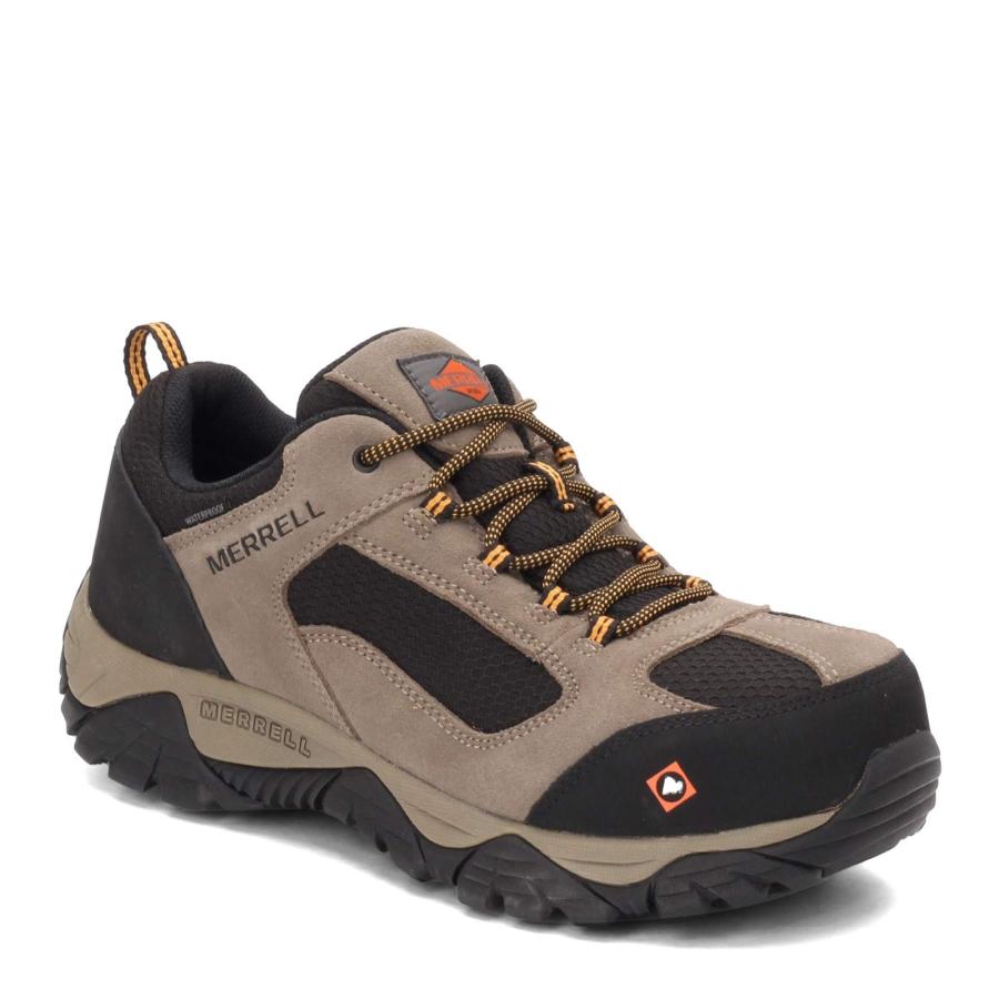 【並行輸入品】Merrell Work Men's Moab Onset Waterproof Comp Toe Walnut Sho ...