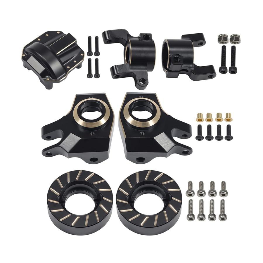 【並行輸入品】SCX10 II 真鍮 ディファレンスカバー Cハブ ステアリングナックル ナックルウェイトセット 319g ブラックカウンターウ : ALL IN ONE - 通販 ...