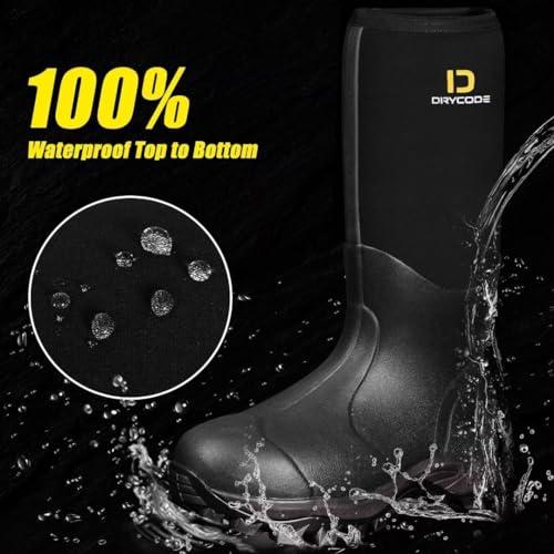 【並行輸入品】DRYCODE Rubber Boots for Men and Women, Waterproof Durable 6mm W ...