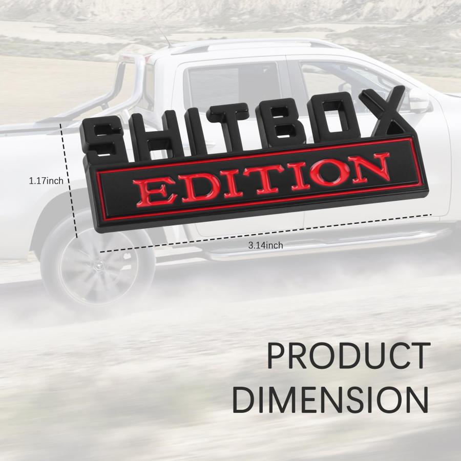 【並行輸入品】Stylish Shitbox Edition Car Emblem Decorations,3D Decals : ALL ...
