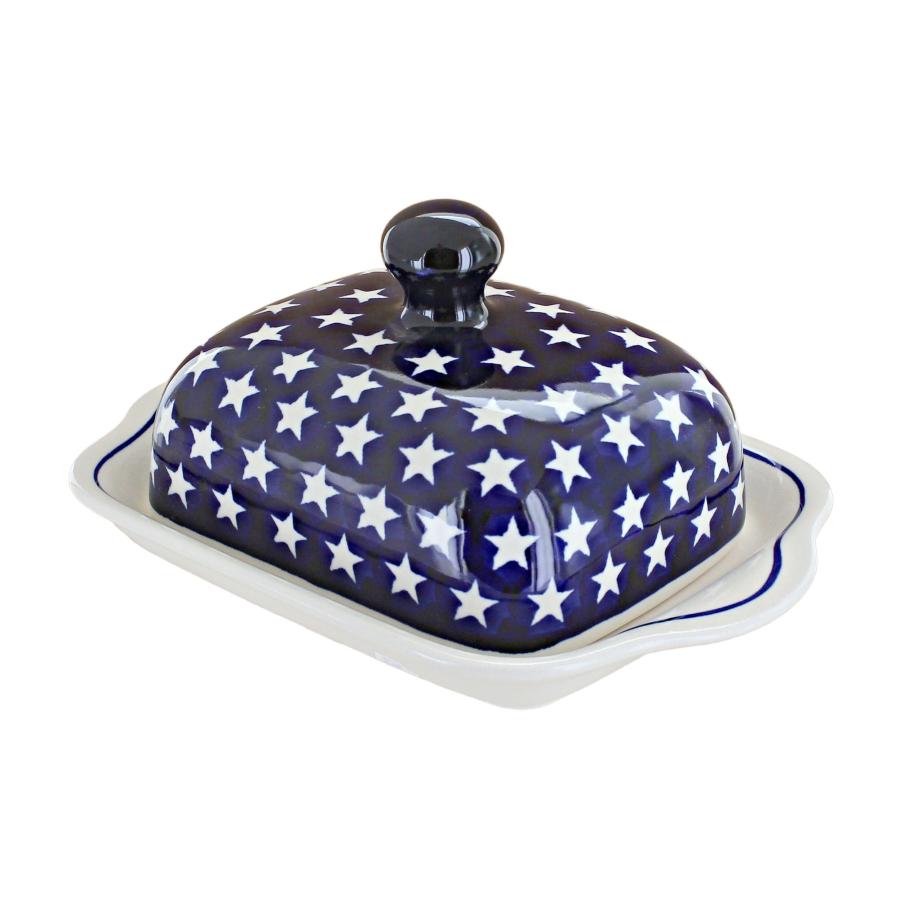 【並行輸入品】ブルーローズポリッシュ陶器スタースクエアバターディッシュ。 Blue Rose Polish Pottery Stars Squa : ALL IN ONE - 通販 ...