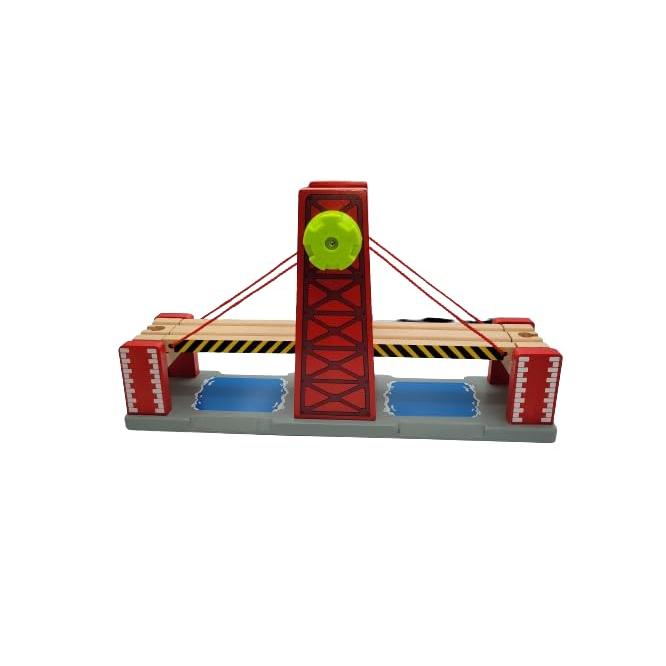 木製線路ダブル跳ね橋 全ブランド対応 Wooden Train Track Double Drawbridge Compatibl 並行輸入品 ...