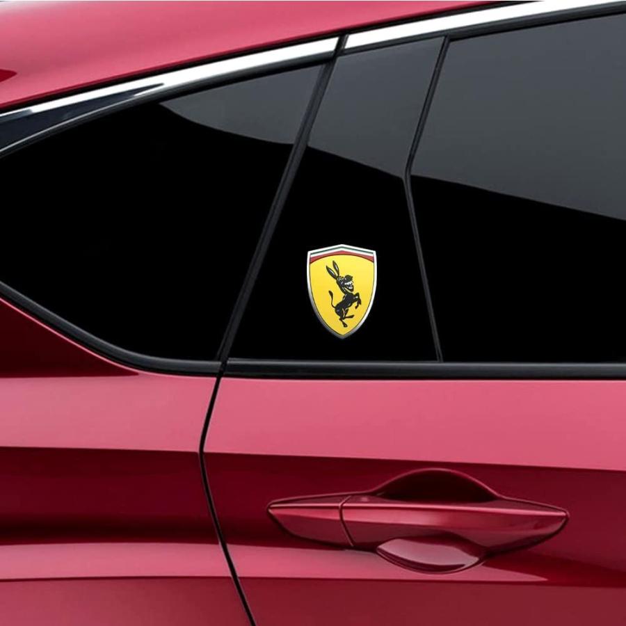 2pcs Car 3D Metal Stickers for Ferrari 488 Roma F8 GTC4Lusso 458 並行輸入品 ...