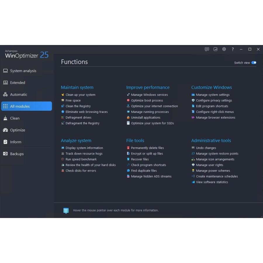 Ashampoo WinOptimizer 25 日本語版 永続ライセンス [ダウンロード版] | Windows用パソコン最適化ツール ...