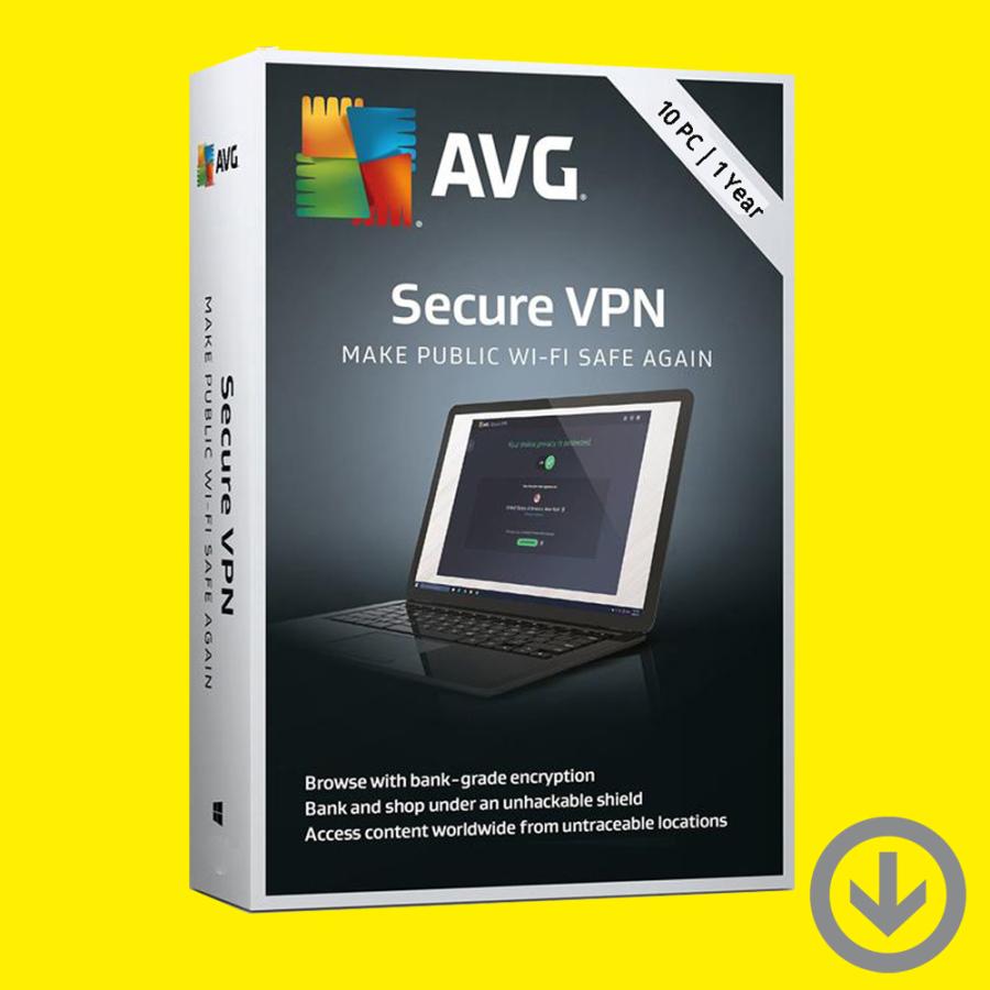 AVG セキュア VPN (1年/10台版) | Win/Mac/iOS/Android対応 [ダウンロード版] : ALL KEY SHOP ...