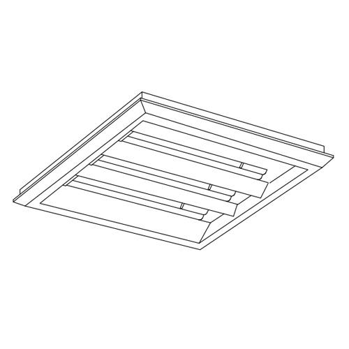 遠藤照明 ENDO LEDスクエアベースライト 白ルーバ形 600シリーズ 埋込穴 680mm・直付 700mm 無線調光 FHP45W器具 ...