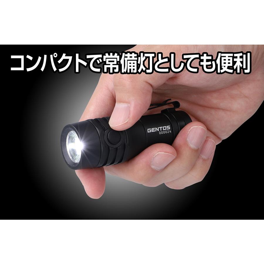 GENTOS Gシリーズ フラッシュライト LEDハンディライト IP66・IP67 1m防水 550lm 専用充電池/乾電池（CR123Aリチウム電池×1本別売）兼用 GF-117RG ...