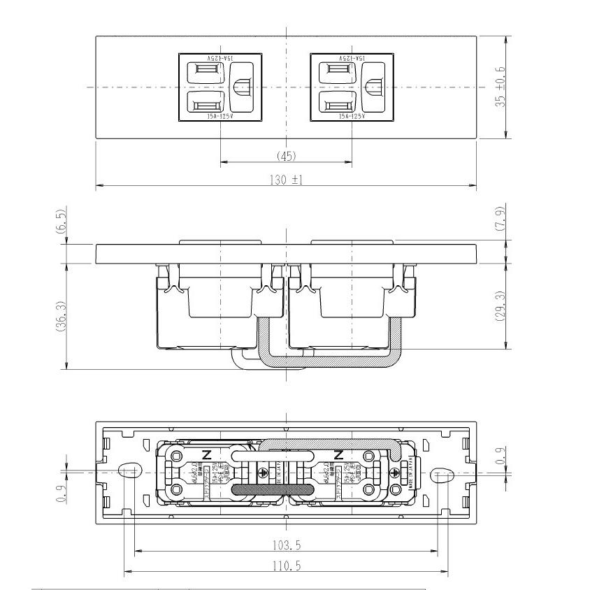 神保電器 NKシリーズ 家具・機器用接地コンセントセット(什器用) 2口 ソフトブラック(SB) KAG-2511 ※受注生産品 :KAG2511-JIMBO:オールライト Yahoo!店 ...