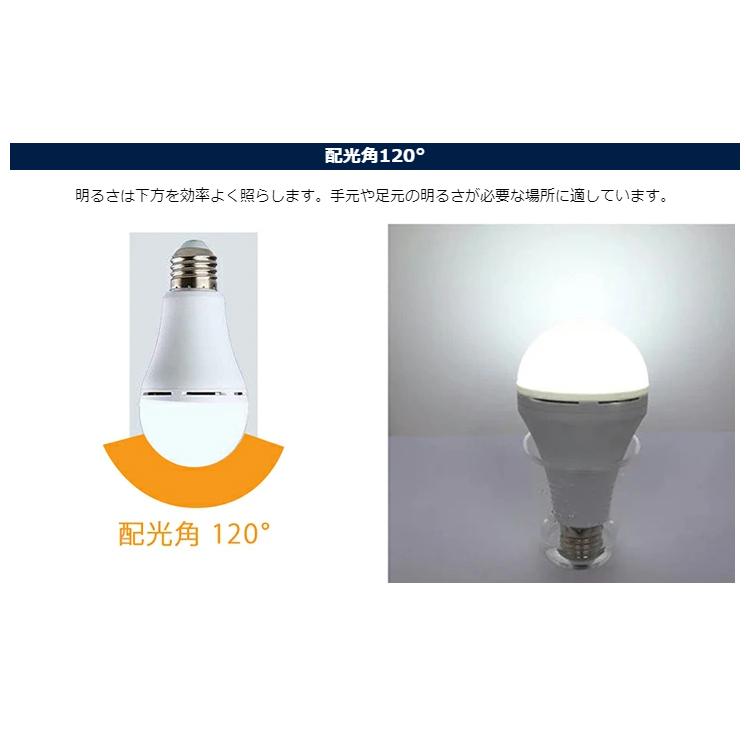 かりはな製作所 蓄電型LED電球 防災電球 一般電球形 60W形相当 昼白色(6000K) 9W 810lm(非常点灯時360lm) E26 非常灯 KS01-WH : オールライト ...
