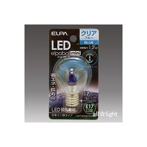 ELPA ELPA エルパボール LED電球 LED装飾電球 S形ミニ球タイプ クリア カラー 1．2W ブルー（青色） E17口金 LDA1CB-G-E17-G458 : オールライト ...