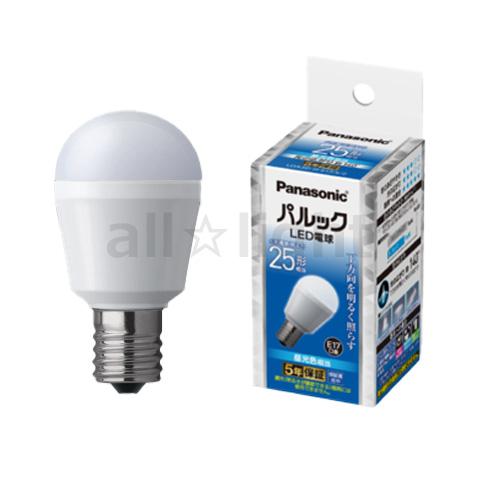 パナソニック パルックLED電球 ミニクリプトン形(小形電球タイプ) 下方向を照らすタイプ 25W形相当 320lm 2.9W E17 6500K 昼光色相当 LDA3D-H-E17/S/2 ...