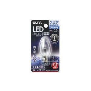ELPA ELPA エルパボール LED電球 LED装飾電球 ローソク球形 E12 クリア(透明) 昼白色相当 0.5W 18lm LDC1CN-G-E12-G305 : オールライト ...