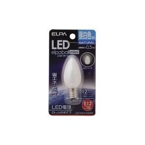 ELPA ELPA エルパボール LED電球 LED装飾電球 ローソク球形 E12 ホワイト(白) 昼白色相当 0.5W 18lm LDC1N-G-E12-G300 : オールライト ...