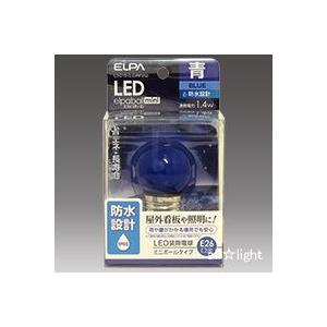 ELPA ELPA エルパボール LED電球 ミニボールタイプ サイン球 直径40mm(G40) 1.4W ブルー(青色) E26口金 防水設計 LDG1B-G-GWP252 : オールライト ...