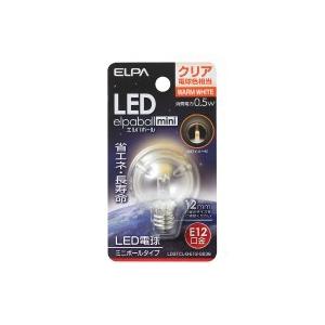 ELPA ELPA エルパボール LED電球 LED装飾電球 ミニボール電球形 E12 G30(外径30mm) クリア(透明) 電球色相当 0.5W 15lm LDG1CL-G-E12 ...