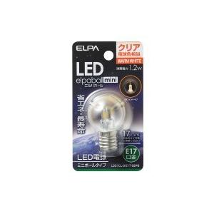 ELPA ELPA エルパボール LED電球 LED装飾電球 ミニボール電球形 E17 G30(外径30mm) クリア(透明) 電球色相当 1.2W 45lm LDG1CL-G-E17 ...