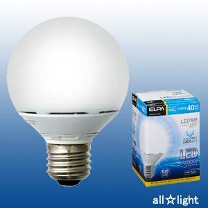 ELPA ELPA エルパボール LED電球 G70ボール電球形 直径70mm 広配光タイプ 5.0W 昼光色相当 E26口金 400lm ボール電球40W形相当 LDG5D-G-G210 ...