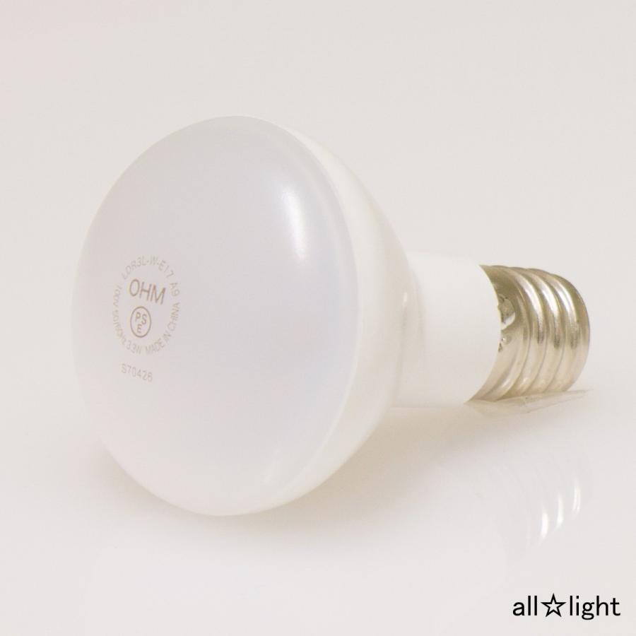 OHM オーム電機 LED電球 ミニレフランプ形 電球色 3．3W ミニレフランプ40形相当 全光束362lm R45 E17口金 LDR3L-W-E17 A9 (06-0767) : オール ...
