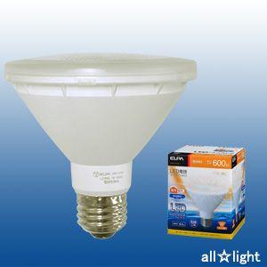 ELPA ELPA エルパボール LED電球 ビームランプタイプ 8.4W 電球色相当 E26口金 600lm 屋内・屋外兼用 外径97mm LDR8L-W-G055 : オールライト ...
