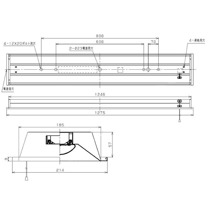 TOSHIBA 東芝 LEDベースライト 40タイプ 埋込下面開放W190 プルスイッチ付 高演色Hf32×1灯高出力器具相当 白色 LEER-41902P-LS9+LEEM-40323W ...