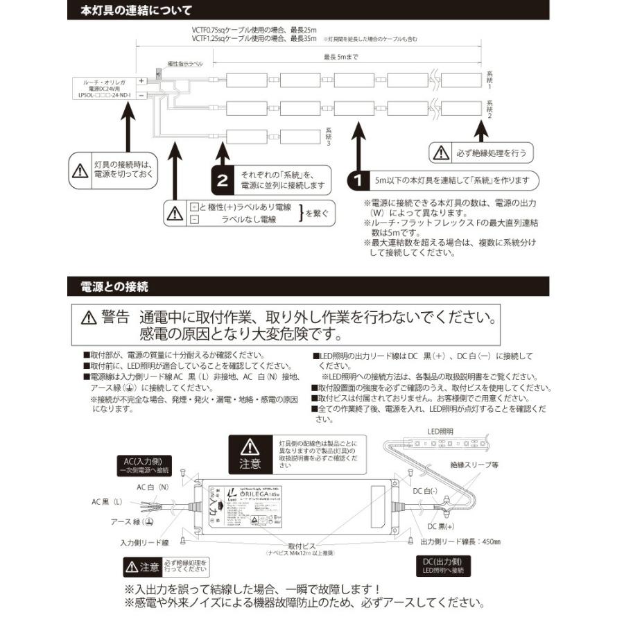 ルーチ LEDテープライト ルーチ・フラットフレックスF 特注品 10mmピッチ DC24V 1812.5mm (電源トランス・コード別売) LFTF10-T-1813 ※受注生産品 ...