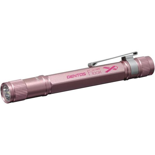 GENTOS GENTOS Flooxシリーズ LEDペンライト ピンクリボンモデル 高輝度φ5mm白色LED 防塵・防滴仕様(IP54) 18lm 単4形アルカリ電池2個用(付属) LU ...