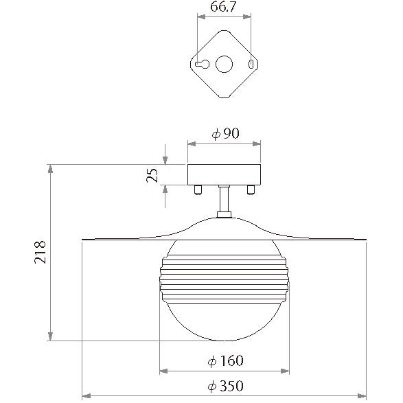 MAXRAY Orb RIB Plate/オーブリブプレート Φ150 シーリングライト 直付け 壁取付け可 ホワイト(白) E17口金 ランプ別売 ML30155-01 :ML3015501 ...