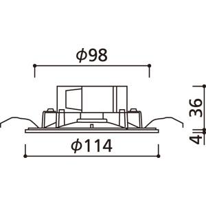 ODELIC ODELIC ダウンライト 高気密SB形 LED一体型 白熱灯器具100W相当 埋込穴φ100mm 温白色 3500K 高演色LED 浅型 黒（ブラック） OD361547R ...