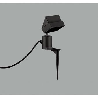 ODELIC ODELIC スパイク式スポットライト LED一体型 白熱灯器具60W相当 5mプラグ付 昼白色 5000K 高演色 防雨型 オプションフード付 黒（ブラック ...
