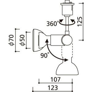 ODELIC ODELIC スポットライト 配線ダクトレール JDR75W〜40W相当 LEDランプ別売 OS047242 : オールライト Yahoo!店 - 通販 - Yahoo!ショッピング