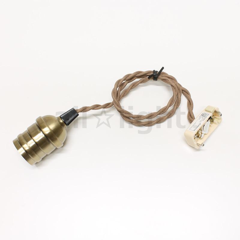 ELPA ペンダントソケット 1灯用 引掛シーリング式 ツイストコード ブロンズ ランプ別売 口金E26 白熱電球60Wまで コード長約60cm PD-VE26G : pdve26g-elpa ...