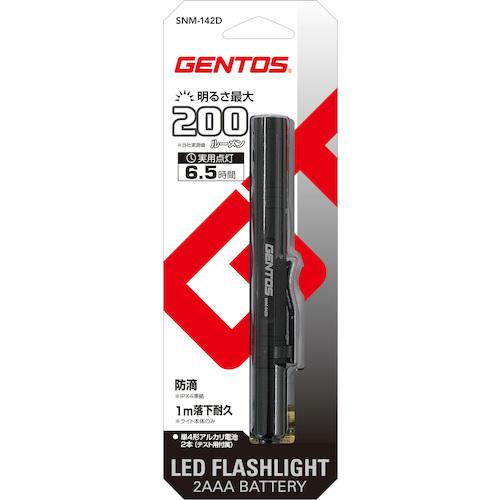GENTOS GENTOS SNMシリーズ LEDペンライト 高輝度チップタイプ白色LED IPX4 200lm 単4形アルカリ電池2個用(テスト用付属) SNM-142D : オールライト ...