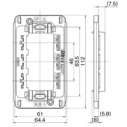 神保電器 J・WIDEシリーズ 絶縁取付枠(J・WIDEコンセント専用取付枠) 1連用 WJK-1 : オールライト Yahoo!店 - 通販 - Yahoo!ショッピング